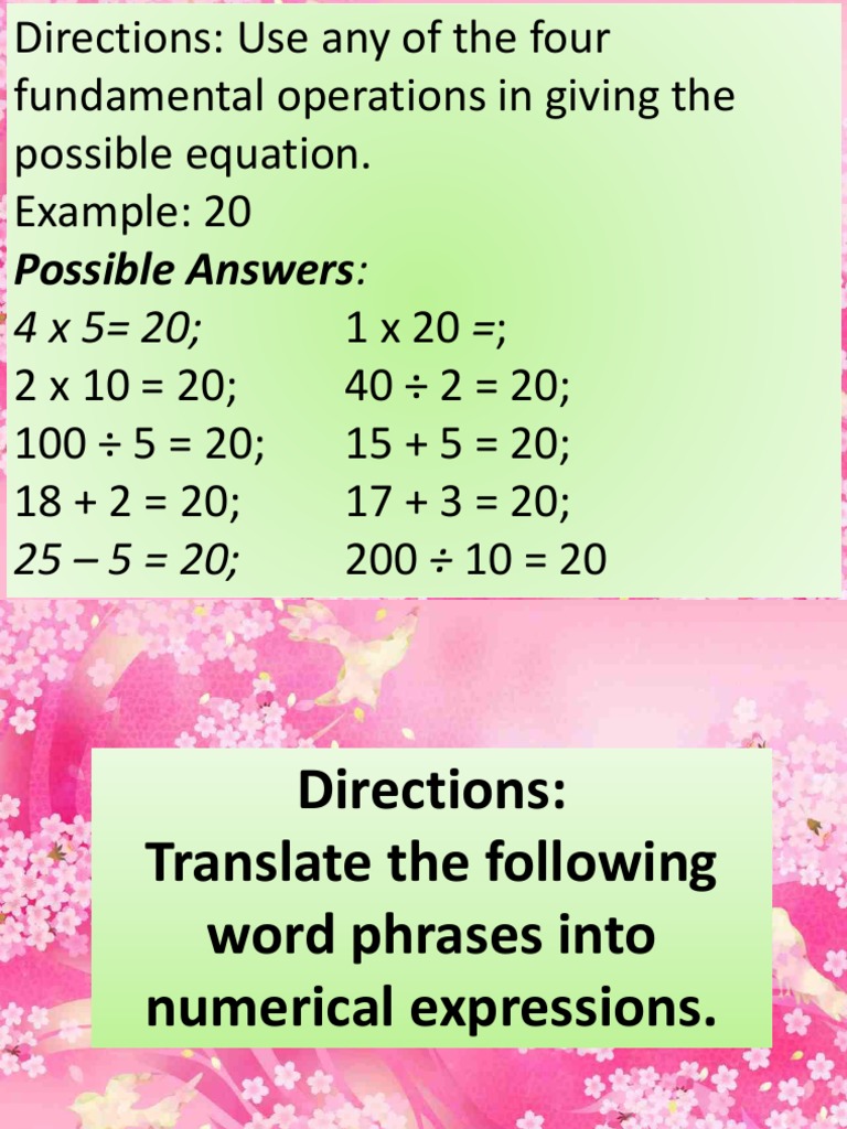 Possible Answers | PDF | Teaching Mathematics