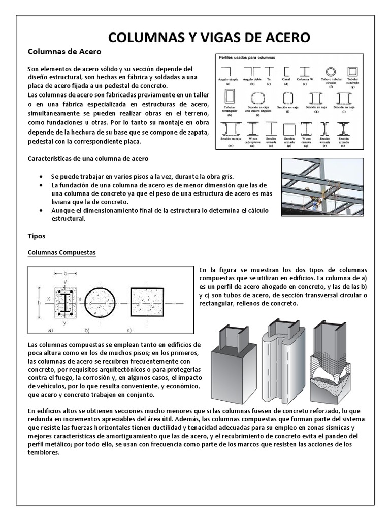 Uniones Columnas y Vigas | PDF | Hormigón | Acero