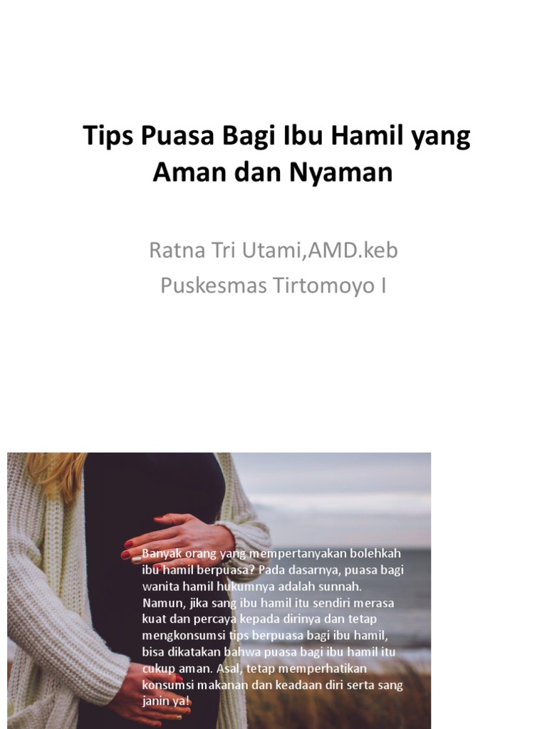Tips Puasa Bagi Ibu Hamil Yang Aman | PDF
