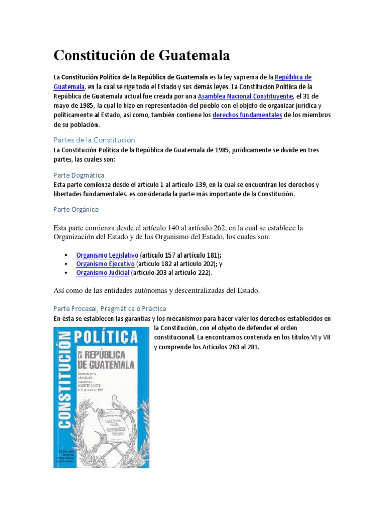 Constitución de Guatemala | PDF