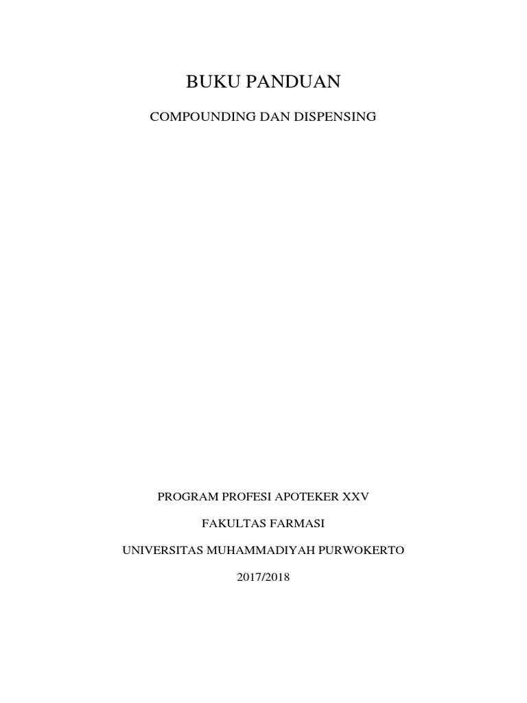 Buku Panduan Ilmu Resep | PDF