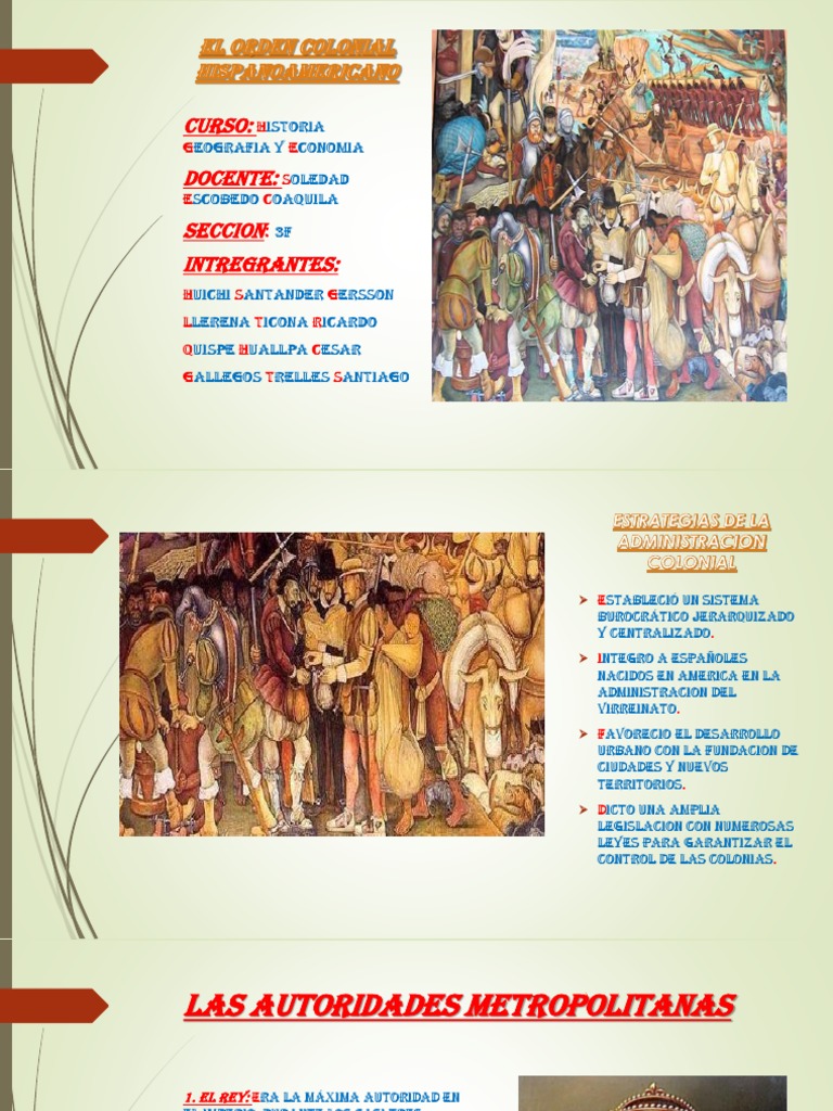 El Orden Colonial Hispanoamericano | Gobierno | Política