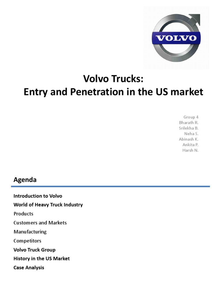 Volvo Trucks' Strategy for Penetrating the Competitive US Heavy Truck ...
