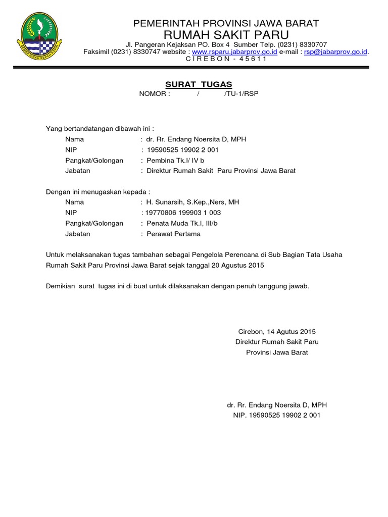 Contoh Surat Rekomendasi Inspektorat - Delinewstv