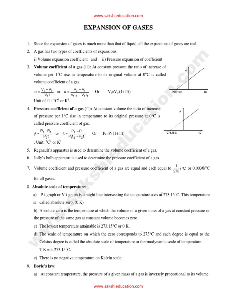 Expansion of Gases | PDF | Gases | Temperature