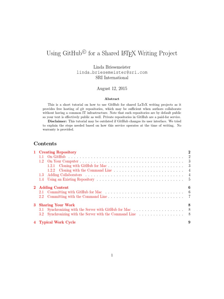 Github Tutorial | PDF | Command Line Interface | Macintosh
