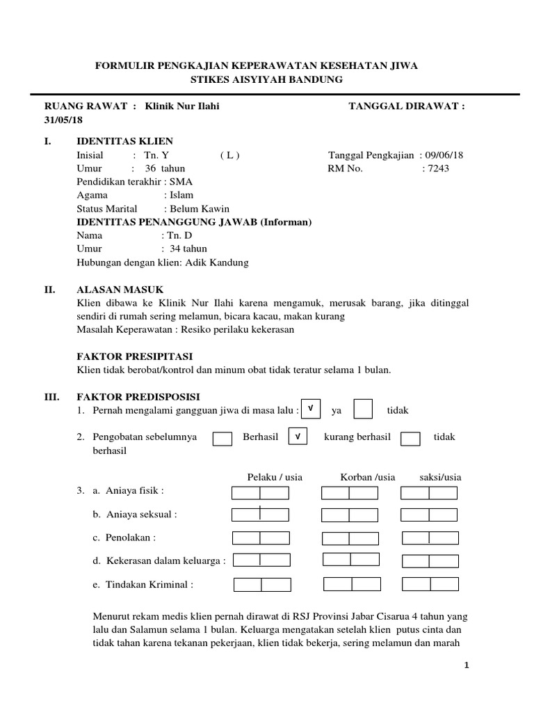 Askep Jiwa Dengan Harga Diri Rendah | PDF