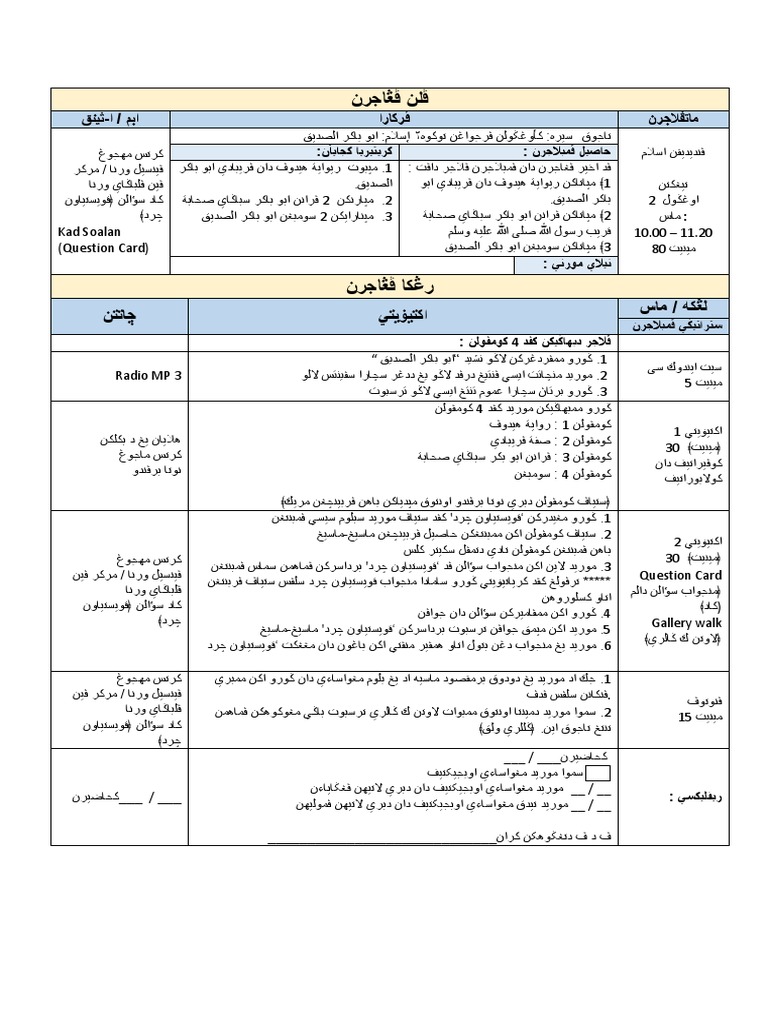 Contoh RPH PAK21 Sirah - Saidina Abu Bakar | PDF