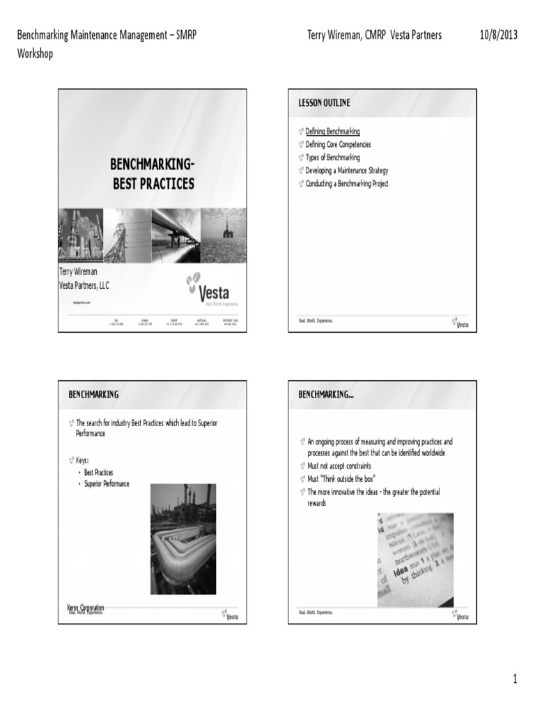 Vesta Partners Benchmarking Workshop | PDF | Benchmarking | Business ... Vesta Partners Benchmarking Workshop | PDF | Benchmarking | Business ...