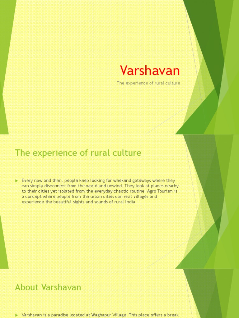 Varshavan: Agro Tourism in Rural India | PDF