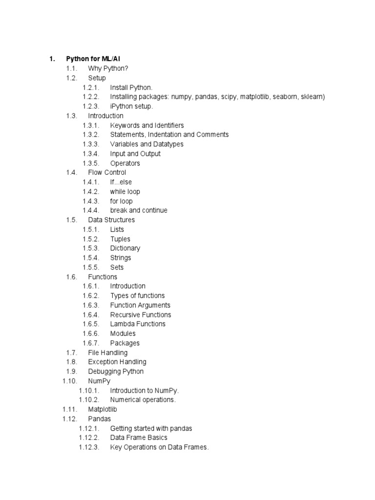 AI Syllabus Course | PDF | Support Vector Machine | Normal Distribution