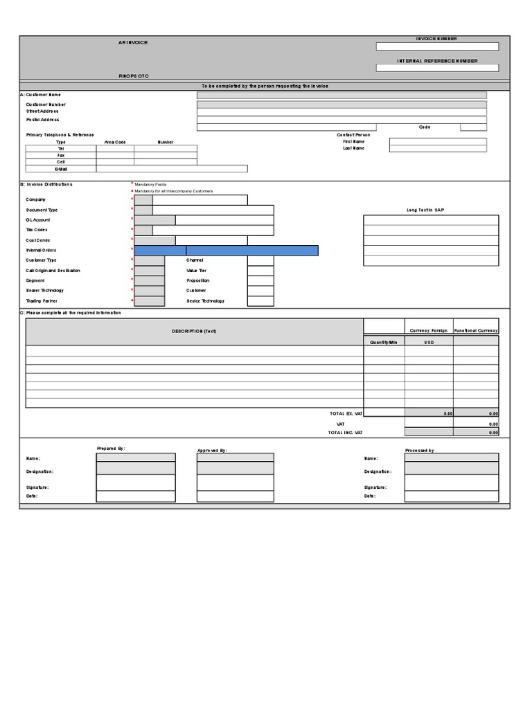 Invoice Requisition Template | PDF | Invoice | Value Added Tax