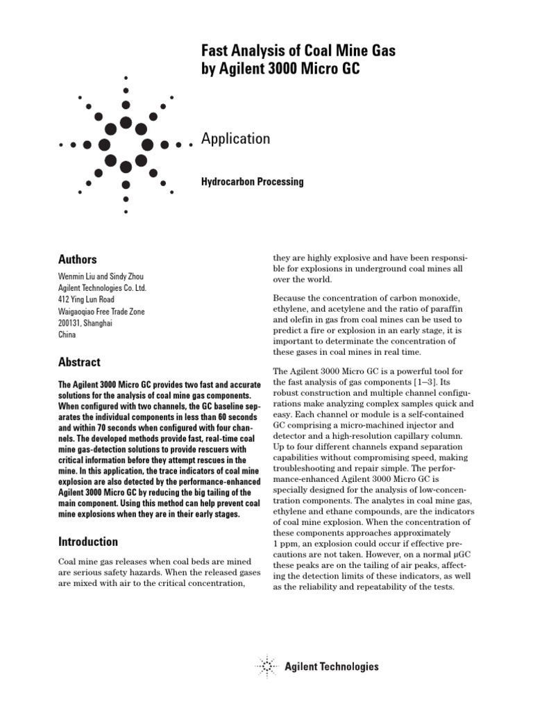 Agilent Gas Chromatograph | PDF | Gas Chromatography | Phases Of Matter