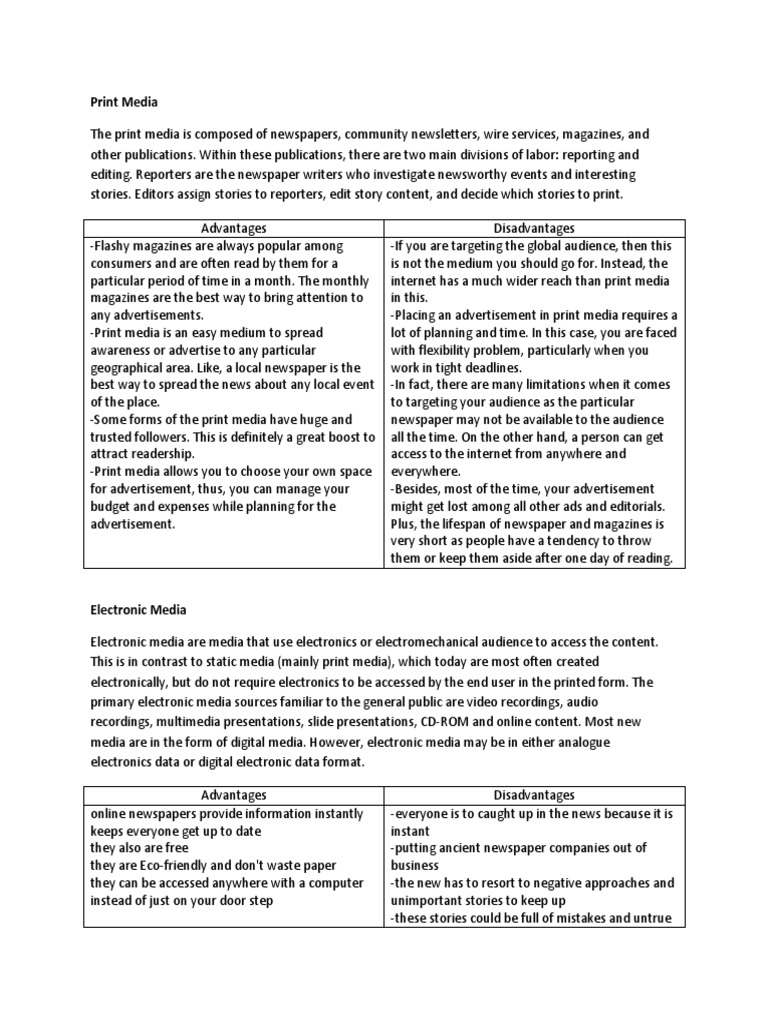 Print Media | PDF | Interpersonal Communication | Mass Media