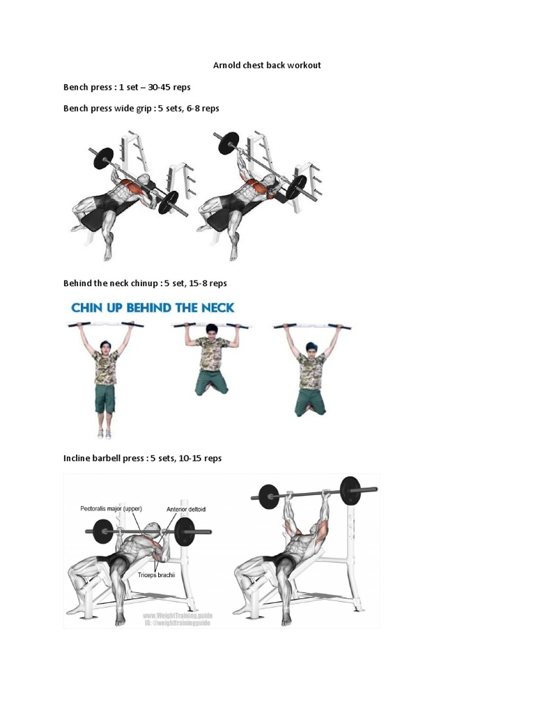 Arnold Chest Back Workout