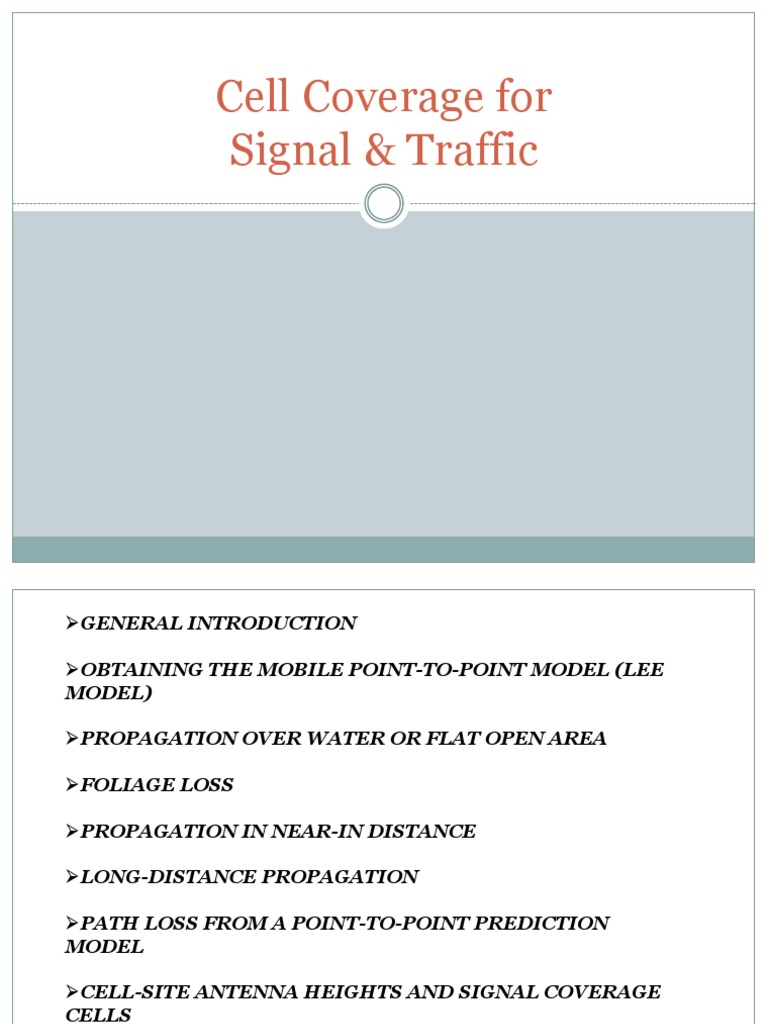 Cell Coverage For Signal Traffic | PDF | Radio Propagation | Antenna ...