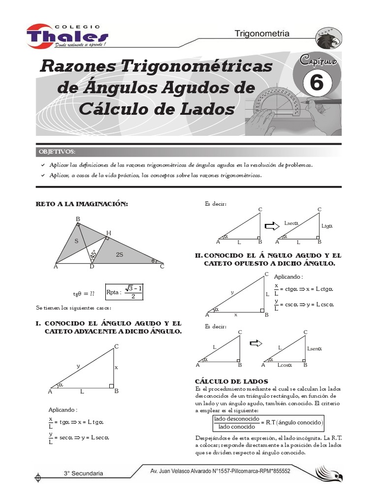 Trigonometría para Estudiantes de Secundaria | PDF | Triángulo ...