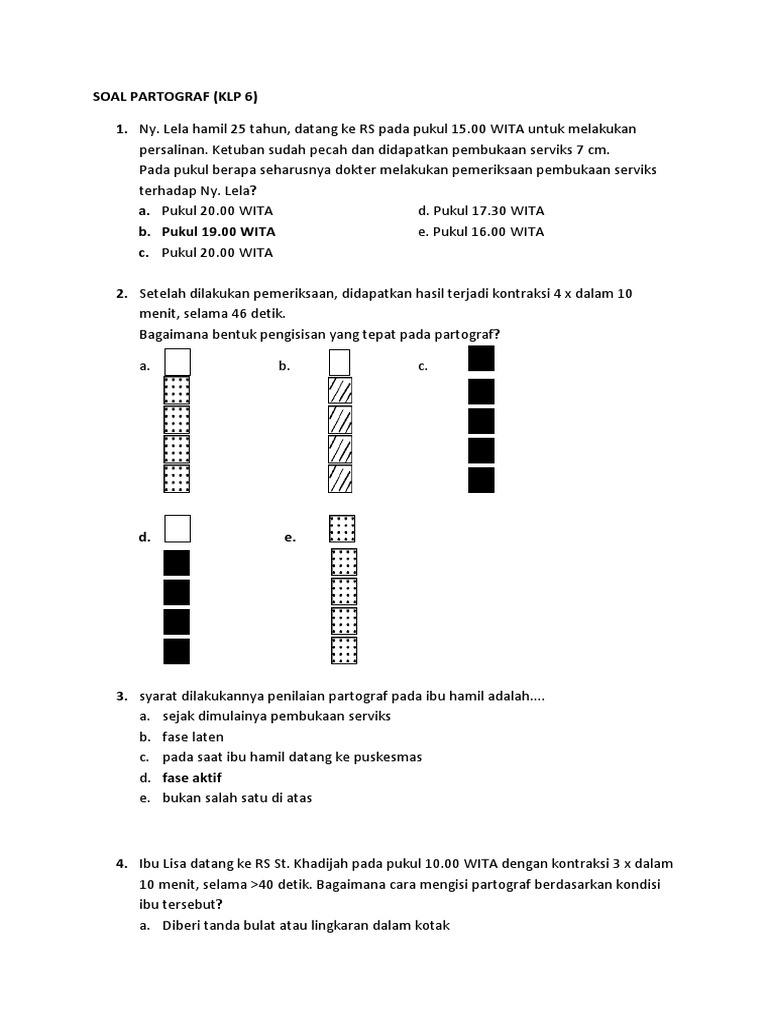 KLP 6 Soal Partograf | PDF