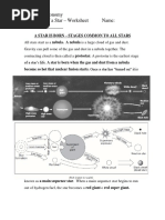 HR Diagram Worksheet and Answers | PDF | Stars | Astronomical Objects