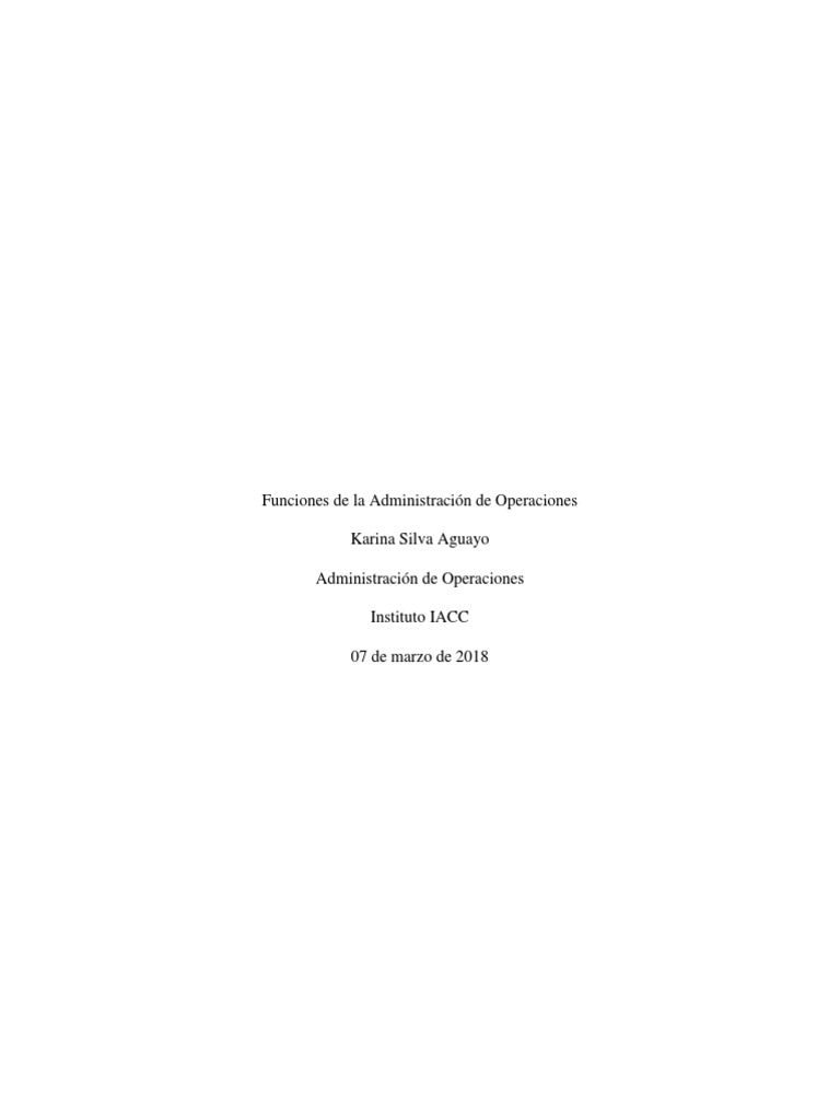 Control 1 Administracion de Operaciones IACC | PDF | Informática | Informática y tecnología de ...