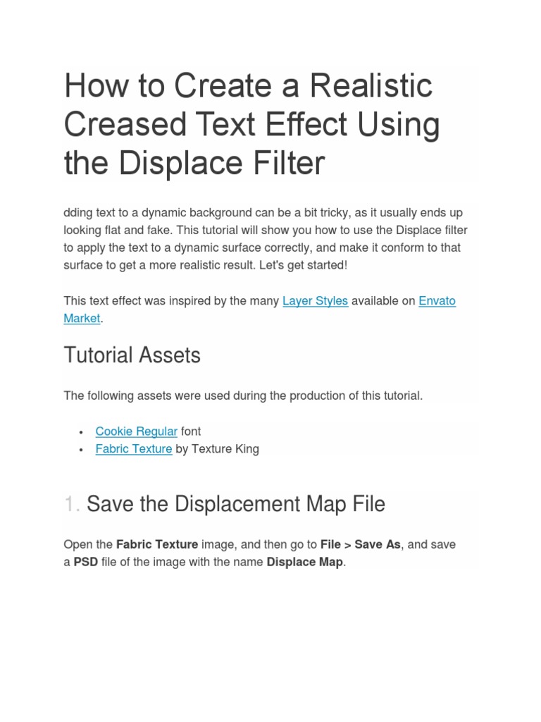 Realistic Creased Text Effect Tutorial | PDF | Multidimensional Signal ...