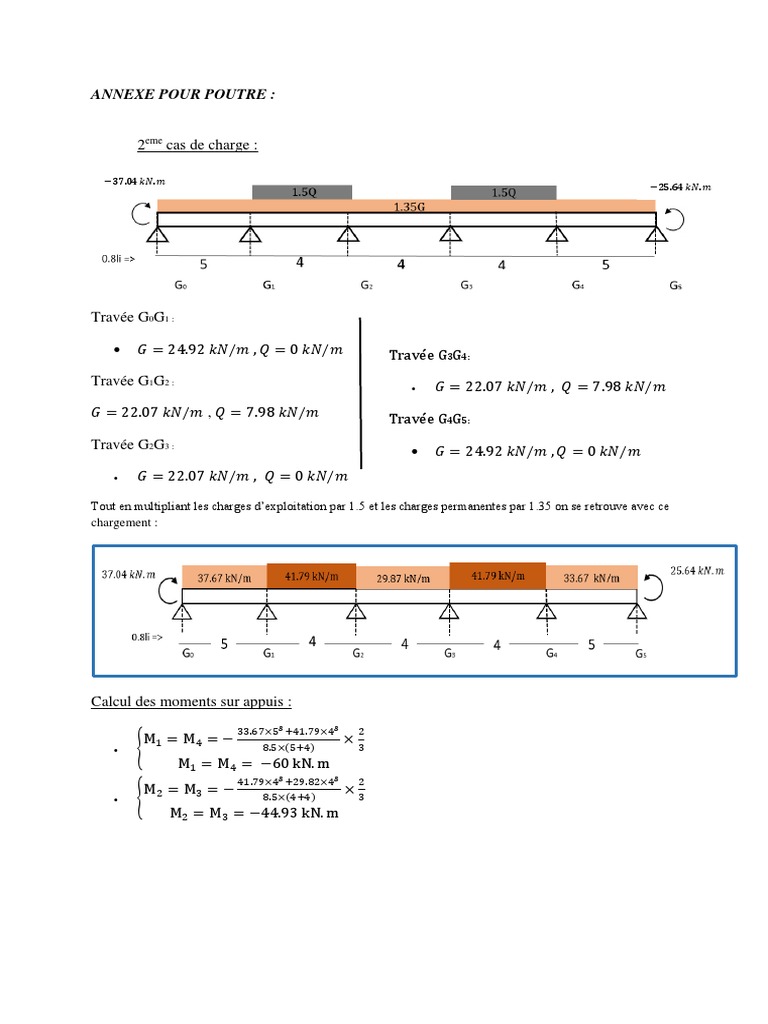 Calcul Poutre Caquot Minorée | PDF | Équations | Mathématiques appliqués