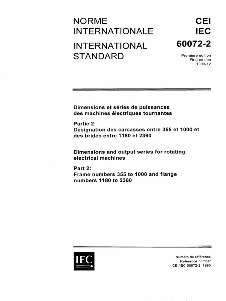 Iec 60072-2 | PDF