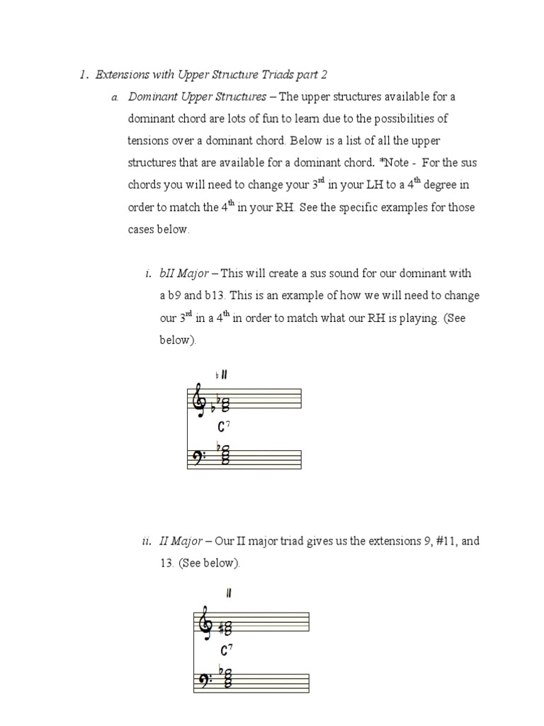 Step 5 Upper Structure Triads Dominants | PDF | Chord (Music) | Harmony