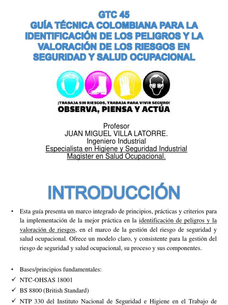 GTC 45 | PDF | Seguridad y salud ocupacional | Estrés (biología)