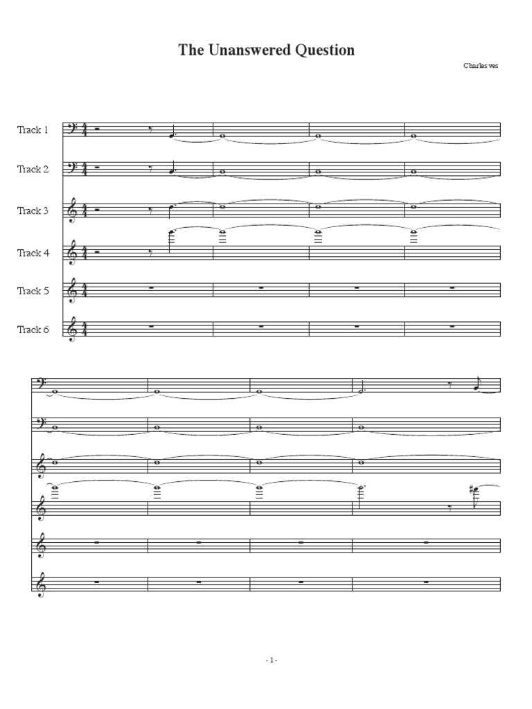 Ives The Unanswered Question | PDF