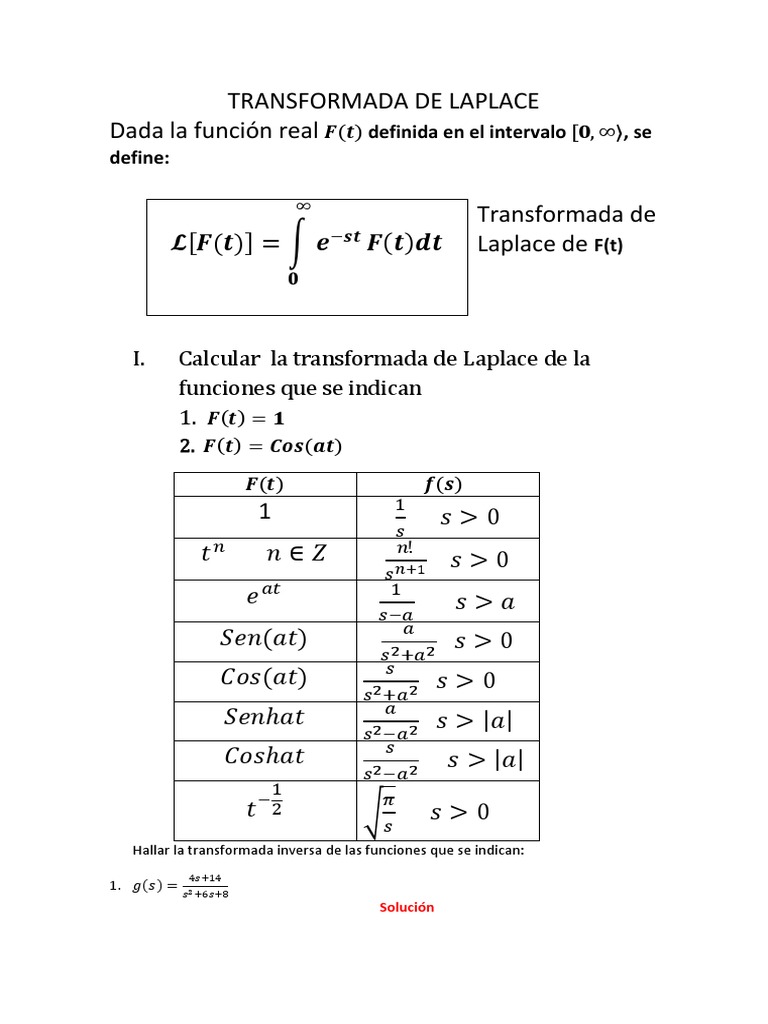 Propiedades de Transformada de Laplace | PDF | Transformada de Laplace | Integral