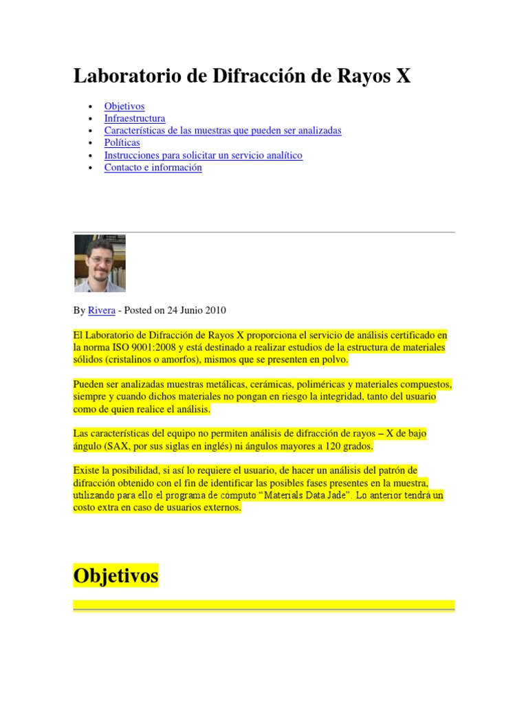 Difraccion de Rayos X | PDF | Cristalografía de rayos X | Rayo X