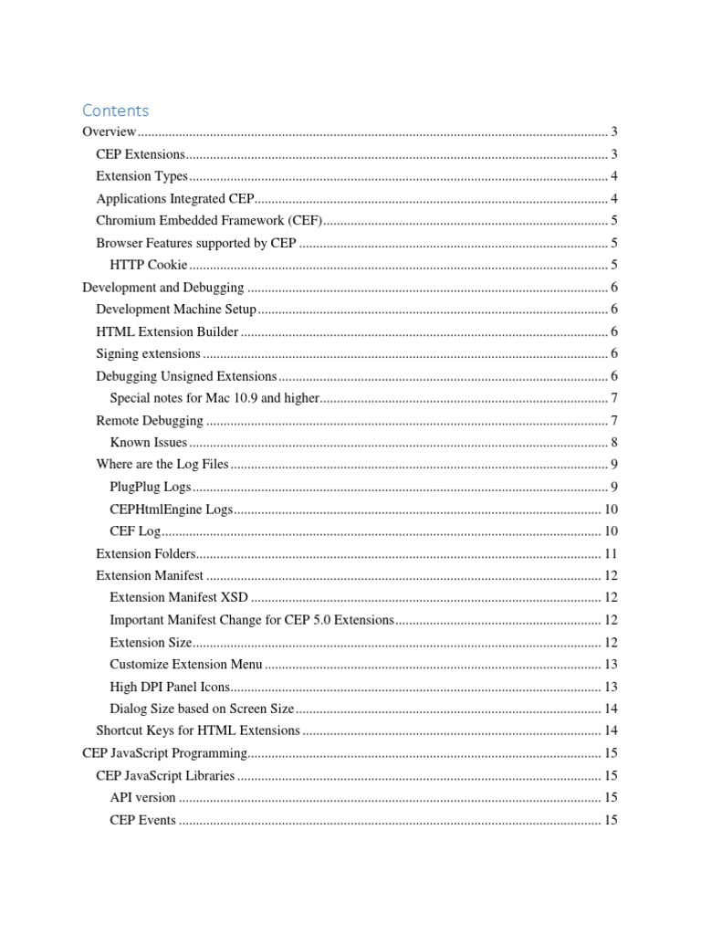 Adobe CEP HTML Engine Overview | PDF | Java Script | Json