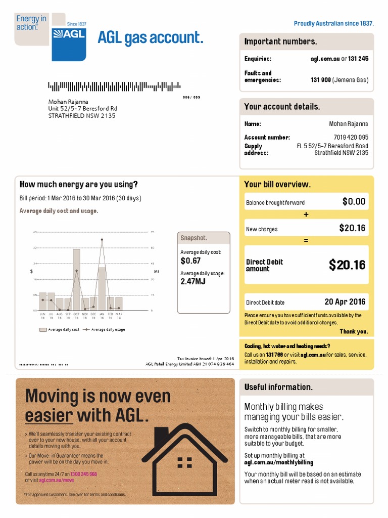 Gas Bill | PDF | Invoice | Debit Card