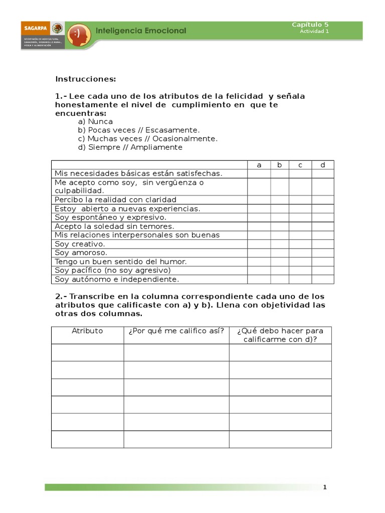 Cap05 Act01 | PDF | Relaciones personales, crianza y desarrollo personal