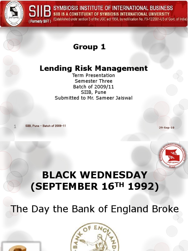 Black Wednesday September 16th 1992 Bank of England | PDF | European ...