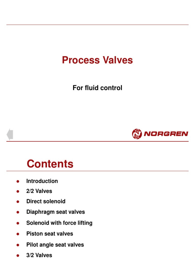 Process Valves: For Fluid Control | PDF | Valve | Chemical Engineering