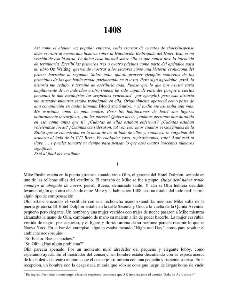Stephen King 1408 | PDF