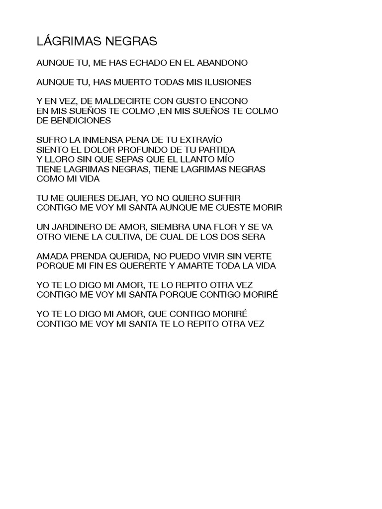 Letras de Boleros Emblemáticos | PDF