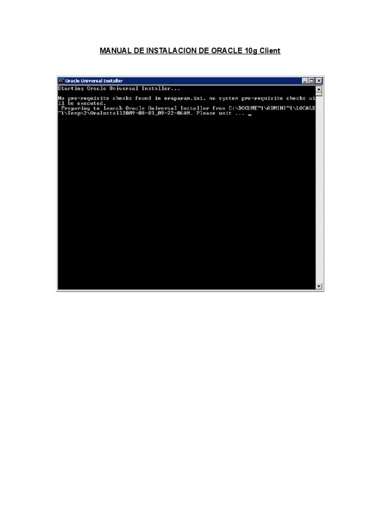 Guía de Instalación Oracle 10g Client | PDF | Informática