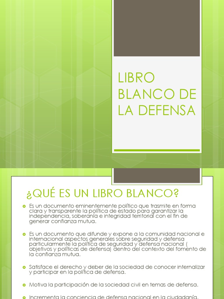 Libro Blanco de La Defensa | PDF | Perú | Estado (política) Libro Blanco de La Defensa | PDF | Perú | Estado (política)