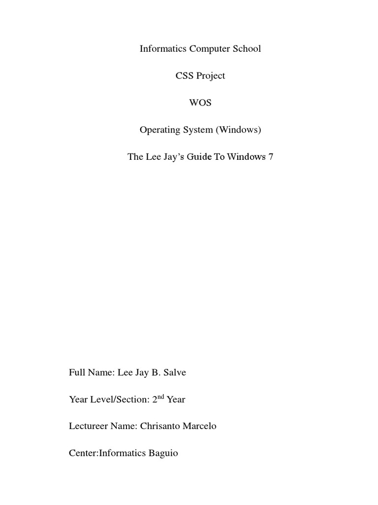 Informatics Computer School | PDF