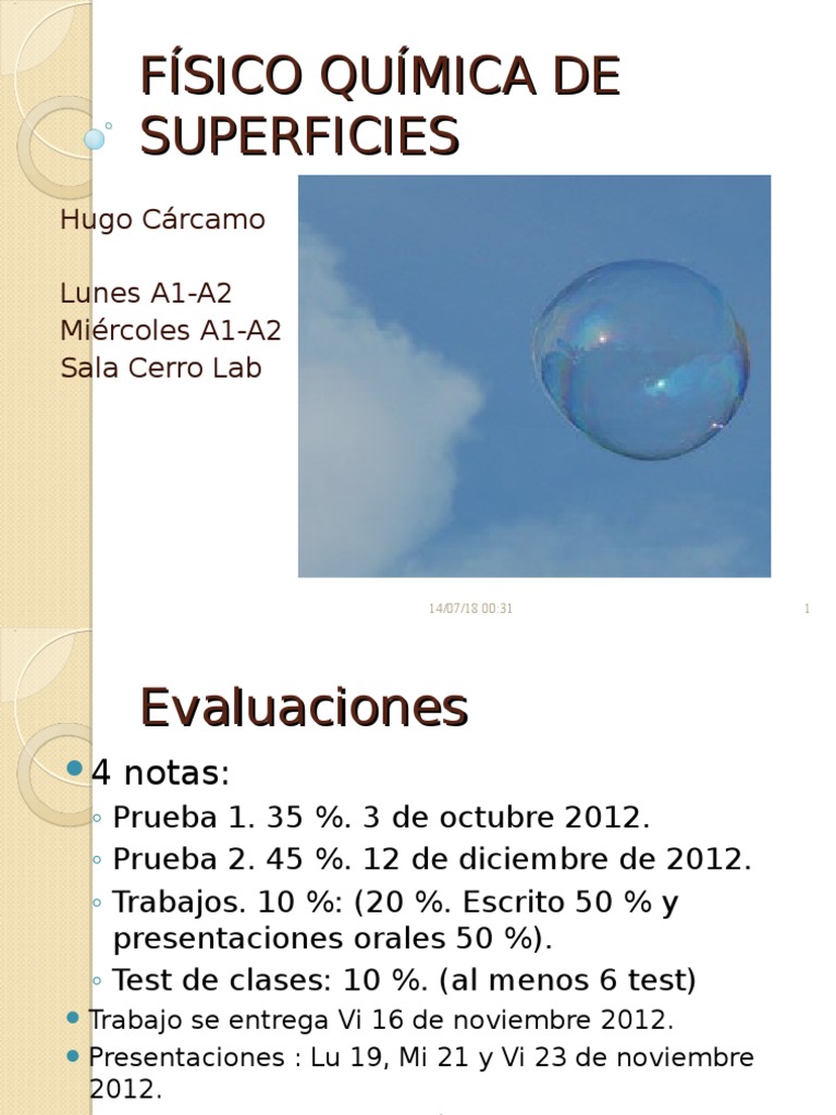 1 Fisicoquímica de Superficies | PDF | Enlace químico | Polaridad química