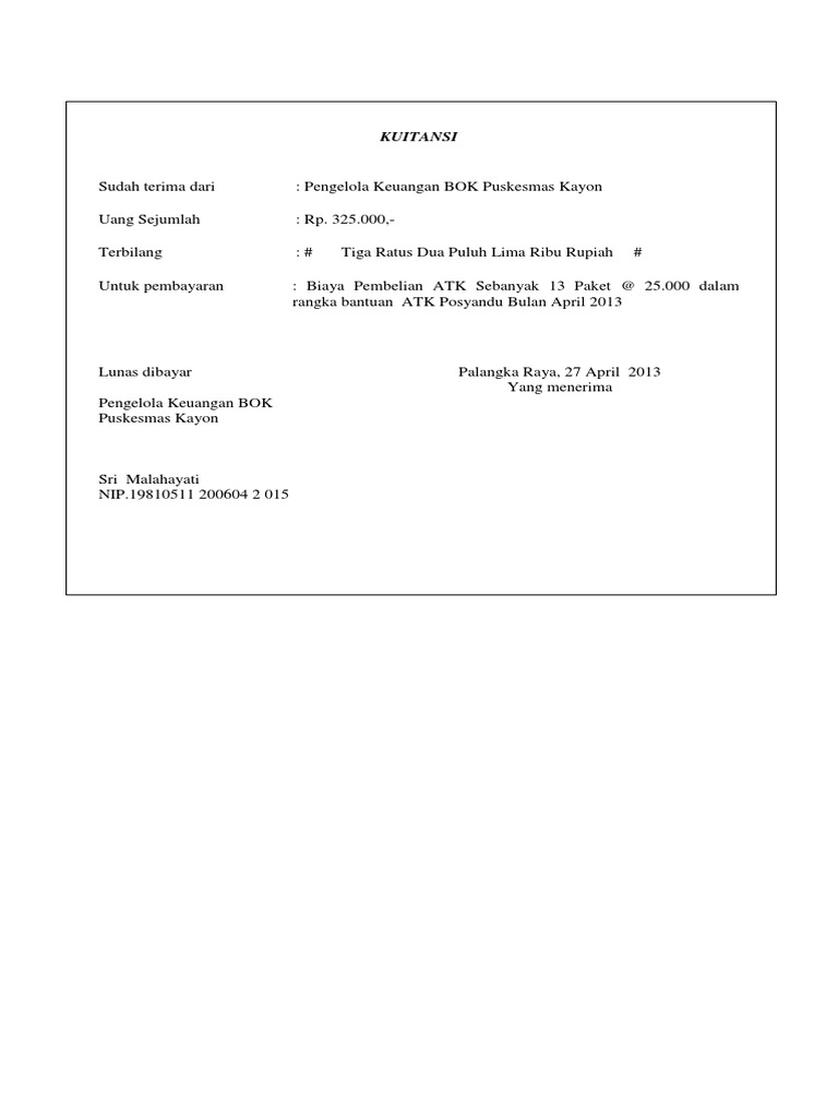 Kwitansi Atk | PDF