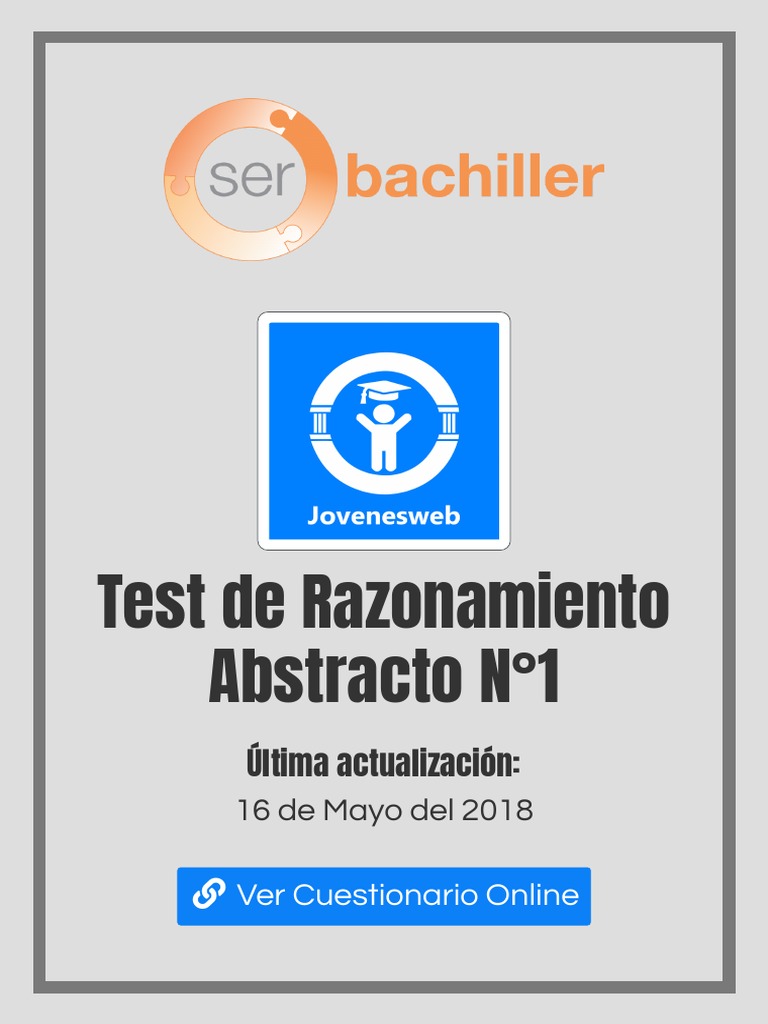Test de Razonamiento Abstracto N°1 - Jovenesweb | PDF | Cuestionario ...