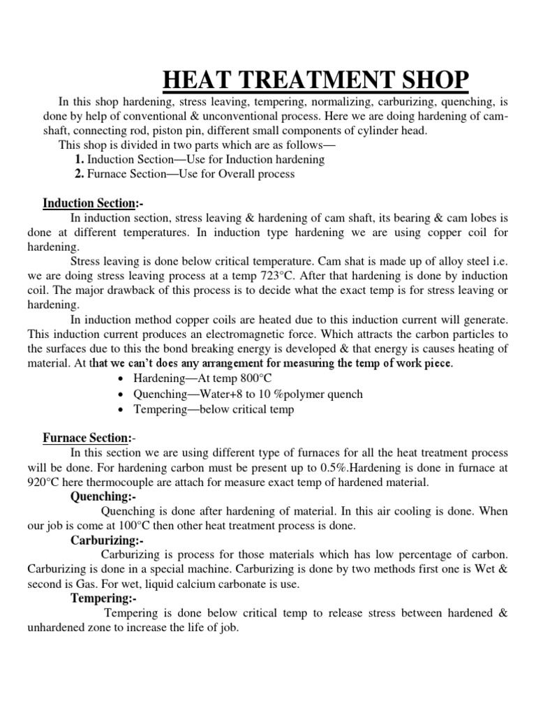 Heat Treatment Shop | PDF | Heat Treating | Building Engineering