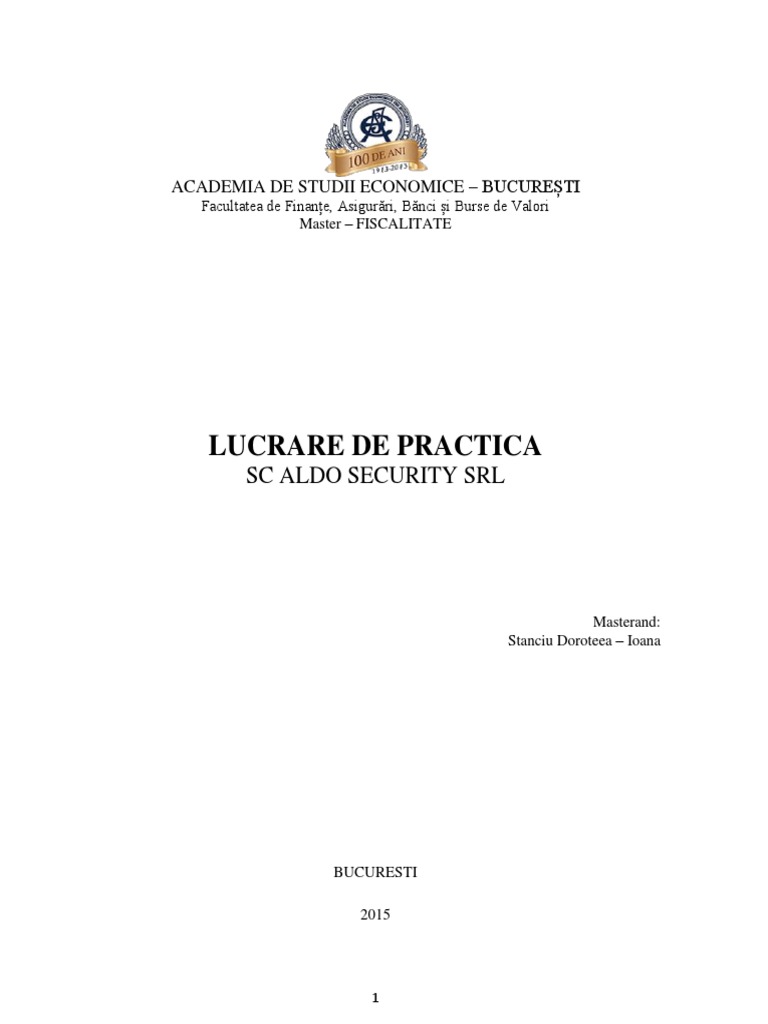 Proiect Practica ALDO | PDF