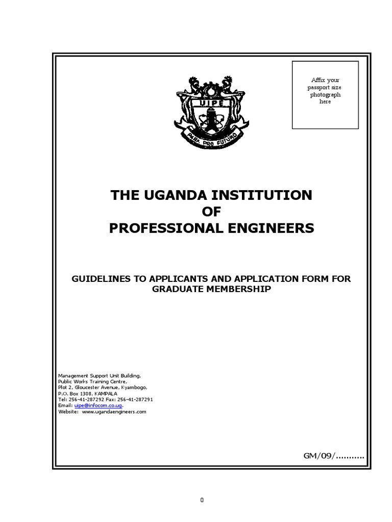 Uipe Graduate Membership Form | PDF | Diploma | Academic Degree
