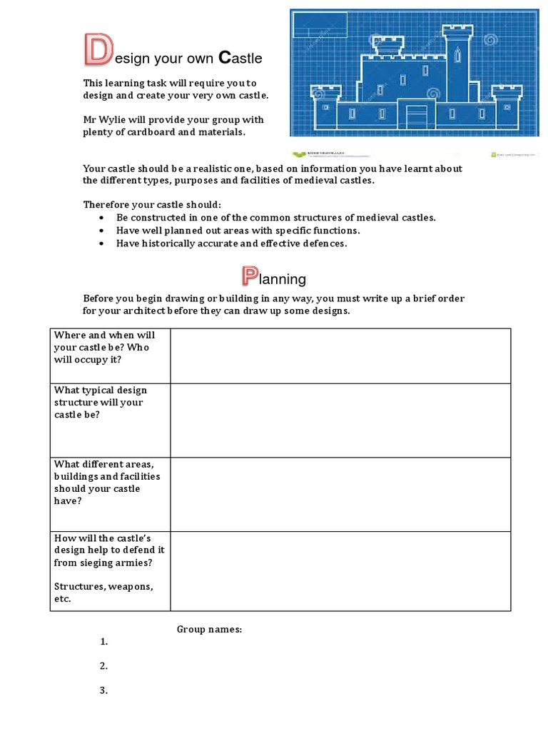 Design Your Own Castle | PDF