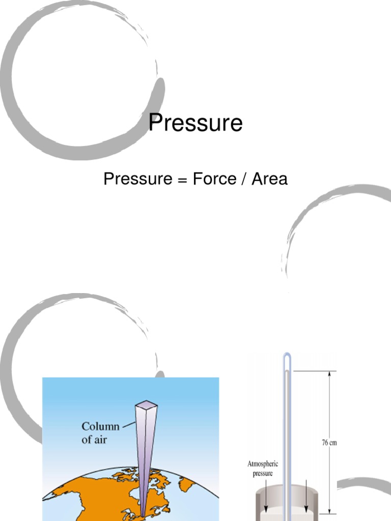 Pressure Force / Area | PDF | Pressure Measurement | Pascal (Unit)